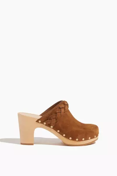 Merrill High Heel Clog dengan Braid in Cacao: gambar 1