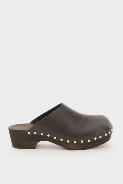 Khaite Lucca Leather Clogs: sary 1