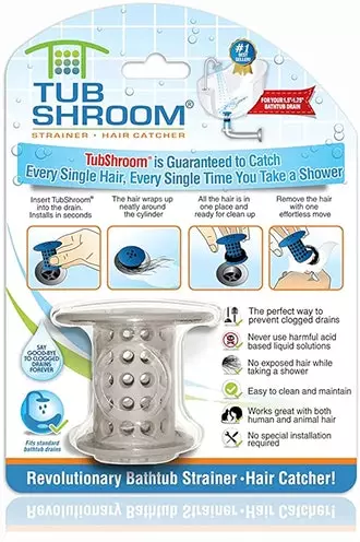 TubShroom Tub Hair Catcher дренаждык коргоочу