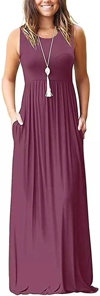 Pakaian Maxi Plain Longgar MOLERANI