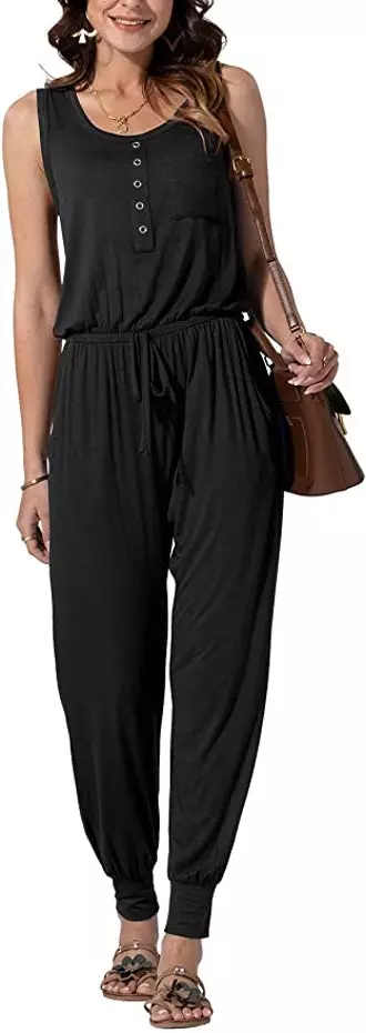 WEKILI Konopo ea Sleeveless Jumpsuit