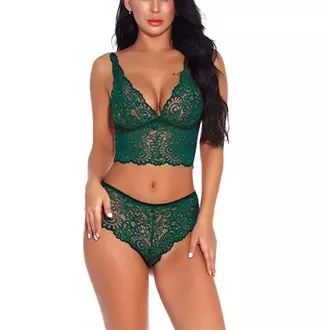 Lziizl Lace Bra da Panty Set