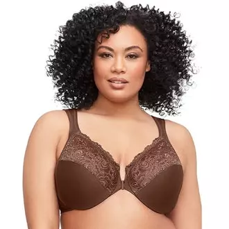 Glamorise Plus Size Wonderwire priekyje uždaroma liemenėlė