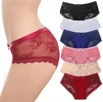 LEVAO Hipster Lace Underwear (6 Pack)