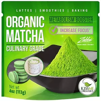 Kiss Me Organics Matcha v prášku ze zeleného čaje (4 oz.)