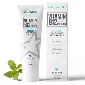 Cali White Vegan Whiteing Toothpaste pẹlu Vitamin B12