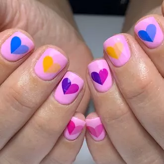 Adhesivos de corazón de calcomanía de auga para unhas