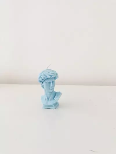 David's Head Candle - Blue: setšoantšo sa 1