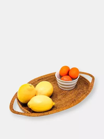 Letsatsi le Letsatsi Rattan Tray: setšoantšo sa 1