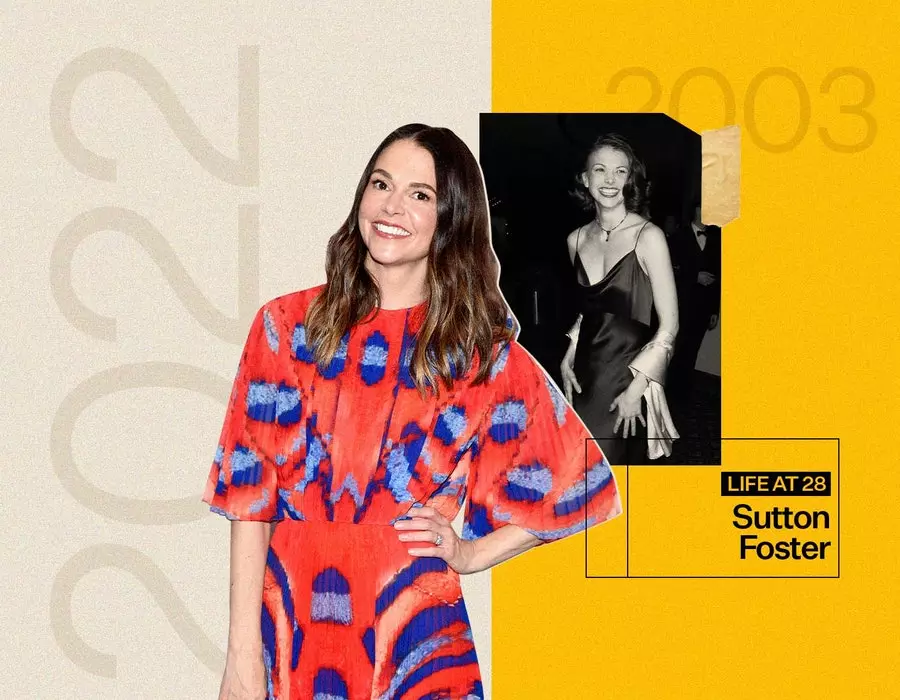 Sutton Foster, de 28 anos, estava namorando Christian Borle e iniciando uma carreira na Broadway.