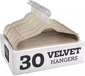 ZOBER Aan-Slip Velvet Hangers