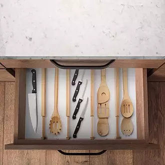 Gabar guriyeed oo ku nool Bamboo Drawer Dividers