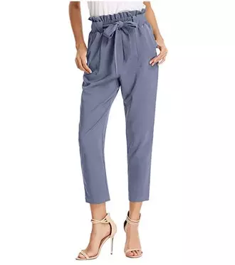 GRACE KARIN Cropped Paper-bag Waist Pants