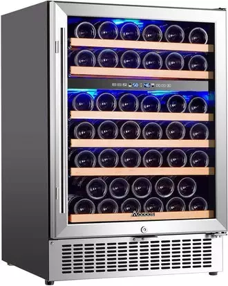 AAOBOSI Dual Zone Wine Fridge