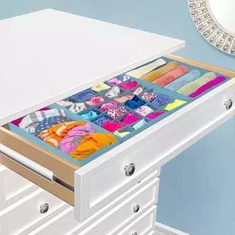 Sorbus Foldable Drawer Organizers (Teeb ntawm 4)