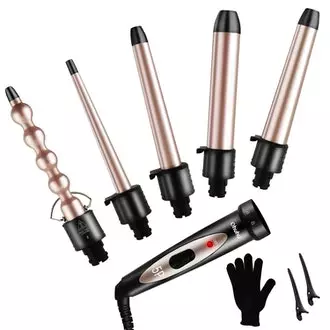 Ohuhu 5-in-1 Curling Iron Wand