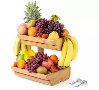 Sunix Bamboo Fruit Basket Holder