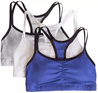 Isithelo Se-Loom Spaghetti Strap Cotton Pullover Sports Bra (3 Pack)