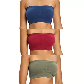 Venbond Seamless Bandeau Tube Top Bra (3 pak)