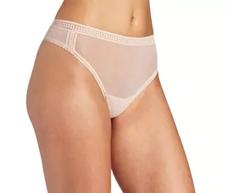 OnGossamer Mesh Hi Cut Panty Thong