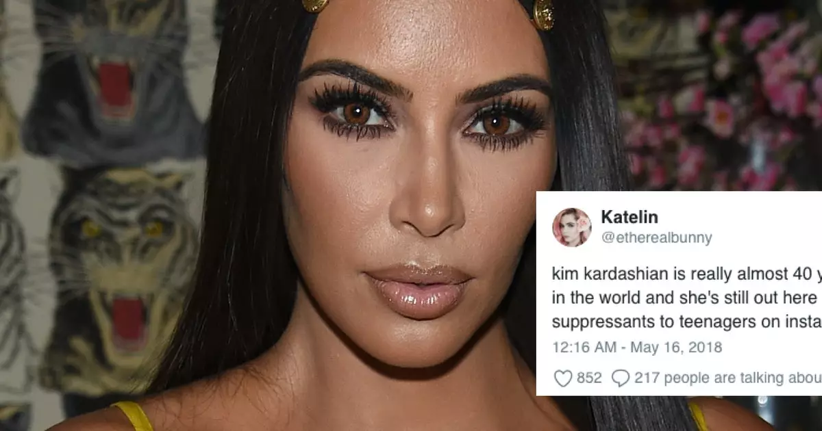 Kim Kardashian främjade aptitdämpande klubbor på Instagram och Twitter var inte okej med det