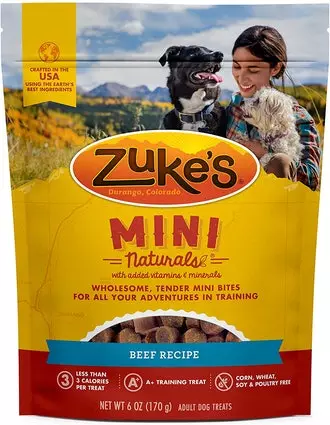 Zuke's Mini Naturals Training Trening лечыць ялавічыну