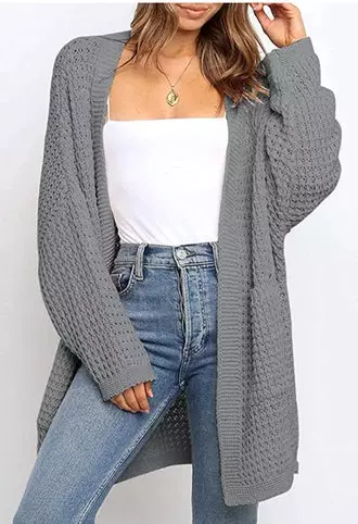 YIBOCK Chunky Batwing-Sleeve Cardigan