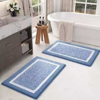 Utoto & Geometry Bathroom Rug Ndi Seti Ya Mat