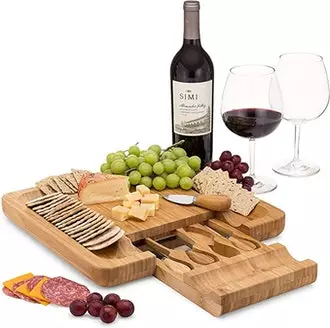 Bamboo Cheese Board Charcuterie Board Set