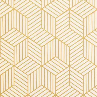 CiCiwind Gold dan Beige Hexagon Peel and Stick Wallpaper