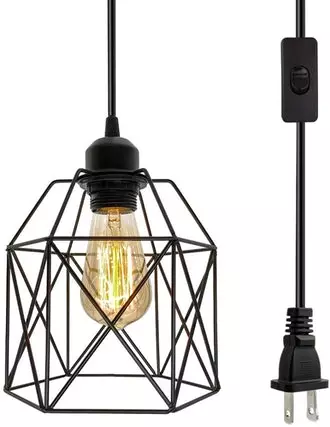 OmiSun Industrial Plug in Pendant Light