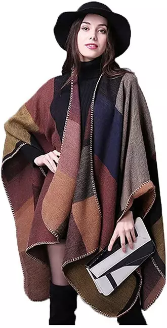 Epsion Colour-Block Shawl Wrap