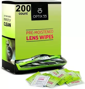 Optix 55 Eyeglass Cleaner Lens Wipes (200 Ihap)