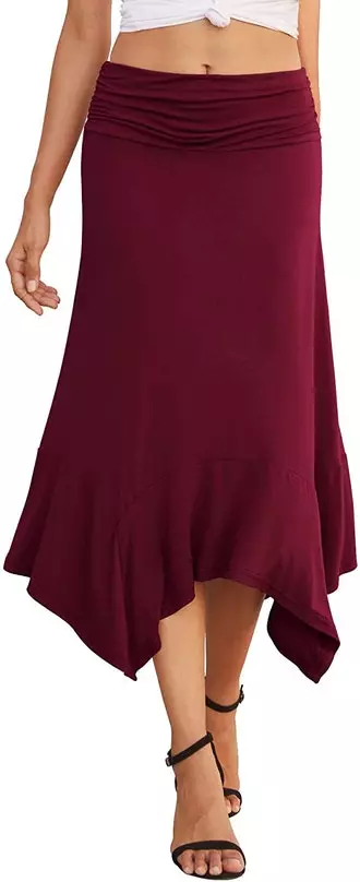 „PrinStory Handkerchief Hemline Midi“ sijonas