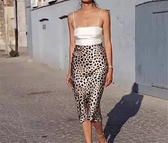 Soowalaoo Leopard Midi sijonas