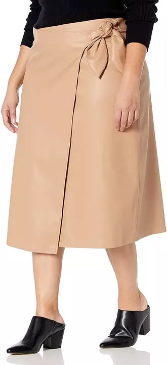 Drop Manon Faux Fata Wrap Gaban Midi Skirt