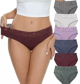 Altheanray Lace Hiphugger Bikini Bikini apakšveļa (6 iepakojumi)