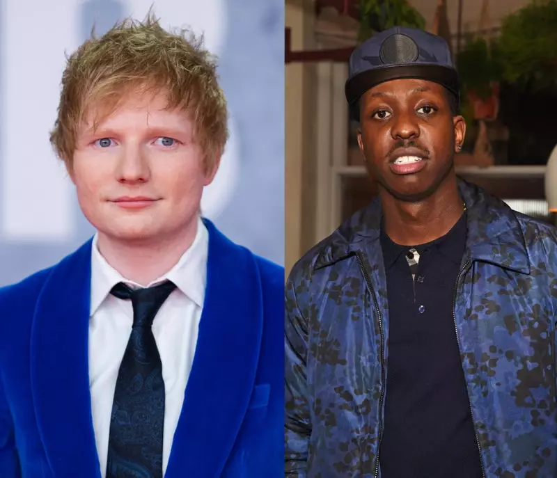 Ed Sheeran e Jamal Edwards, rispettivamente, partecipano a eventi stampa